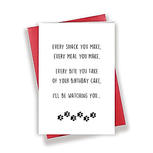 Funny Pet Theme Birthday Card, Birthday Card from the Dog, Lovely Happy Birthday Card For Dog Owner Mom Dad BF GF