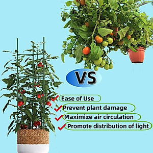 36PCS Plant Stake Arms for Tomato Cage，Expandable 11.8" Plant Supports Trellis Connector Clips for 11mm Garden Plants Stakes Stand Outdoor/Indoor