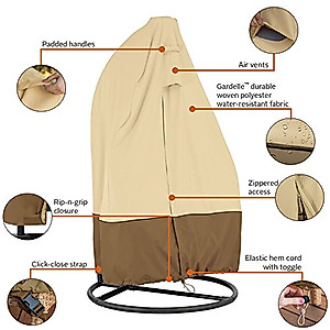 Classic Accessories Veranda Water-Resistant 43 Inch Patio Hanging Chair and Stand Cover, Patio Furniture Covers