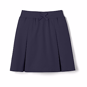 French Toast girls Pull-on Kick Pleat Scooter Skirt, Navy, 6 US
