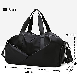Lyellfe Sports Gym Bag, Waterproof Travel Duffel Bag, Weekender Tote Bag with Shoe Compartment, Large Capacity Overnight Bag for Men Women, Labor and Delivery