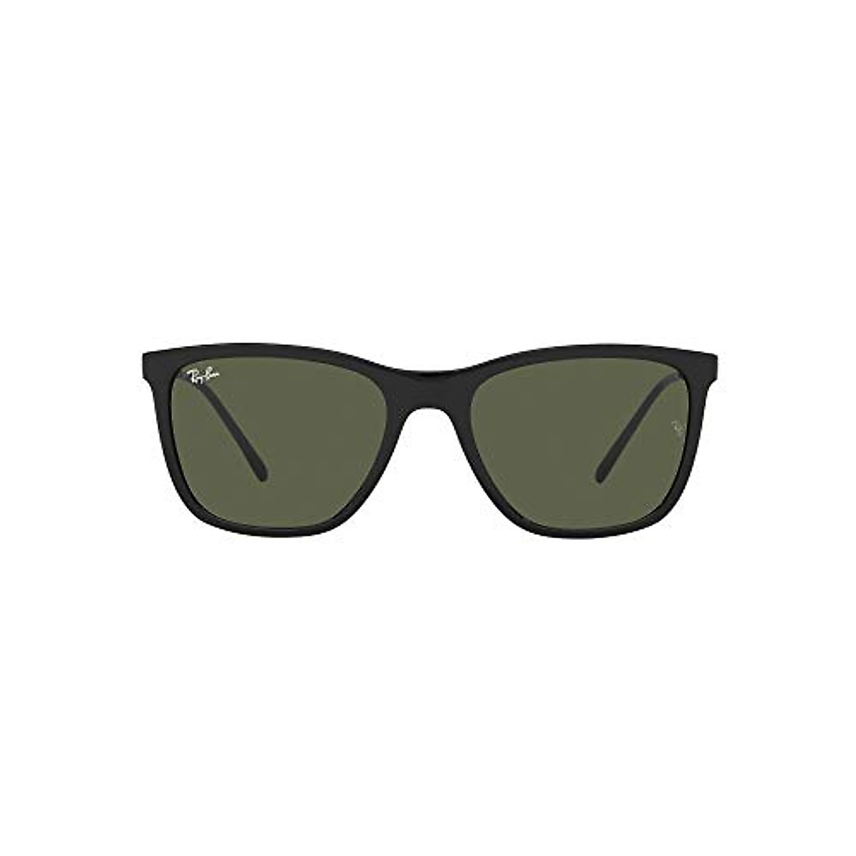 Ray-Ban Rb4344 Square Sunglasses, Black/Green, 56 mm