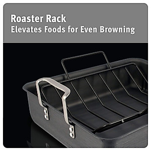 Calphalon Classic Hard-Anodized 16-Inch Roasting Pan with Nonstick Rack