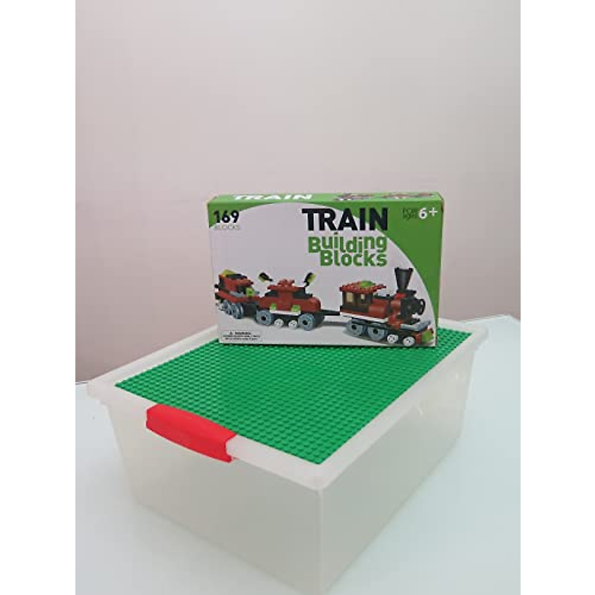 Romanoff 12 QT Clear Storage Box with Red Snap Handle. Great for Toys,Garage & Laundry Room Organization. ***Stores Kinetic Sand Perfectly!!***