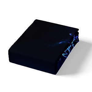 Erosebridal Music Note Duvet Cover Duvet Cover King Size Dream Theme Blue Comforter Cover Set for Teen Boys Kids Girls Geometric Stripe Pattern Bedding Set,1 Duvet Cover with 2 Pillow Cases