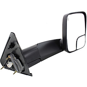 Kool Vue Right Power Heated Towing Door Mirror Compatible With Dodge Ram 1500 2002-2008 Without Signal Light & Puddle Lamp Textured Standard Cab
