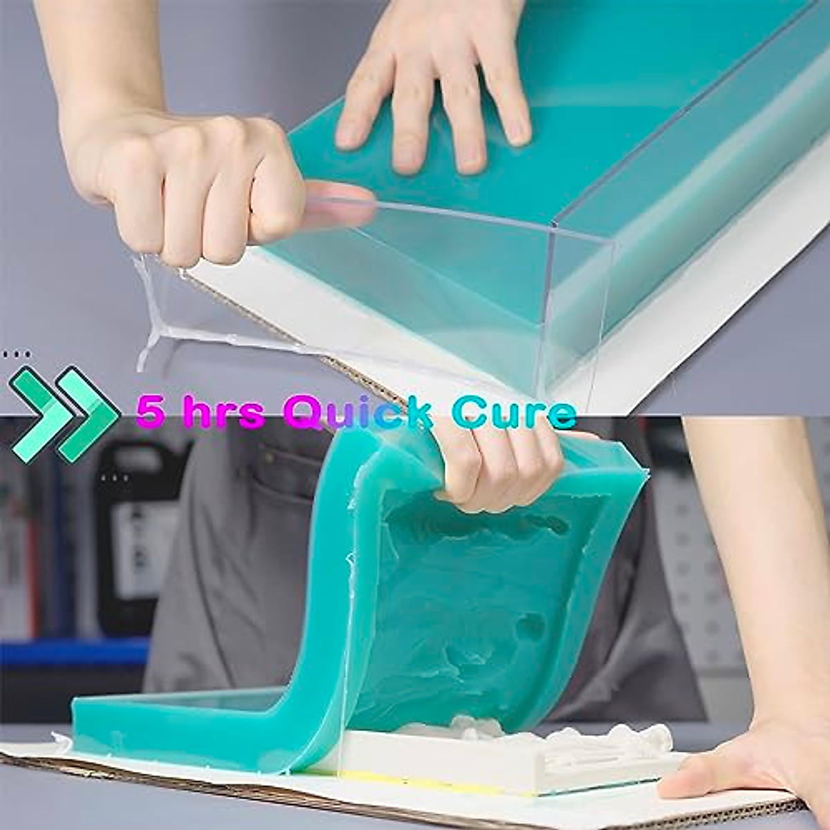 BBDINO Silicone Mold Making Kit, Super Elastic Silicone for Mold Making 140.8 Oz, Mold Making Silicone Rubber Platinum, Ideal for Casting 3D Resin Molds| Silicone Molds| Food Molds 1:1 by Volume