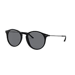 Giorgio Armani Man Sunglasses Black Frame, Grey Lenses, 51MM