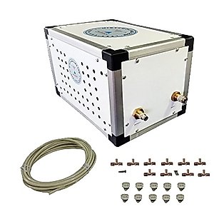Patio Misting Kit - 250 PSI Patio misting System - Made in USA Pump - Up to 40 Nozzles Misting System - For Residential Misting System - Stainless Steel Misting Nozzles (10 Nozzle System)
