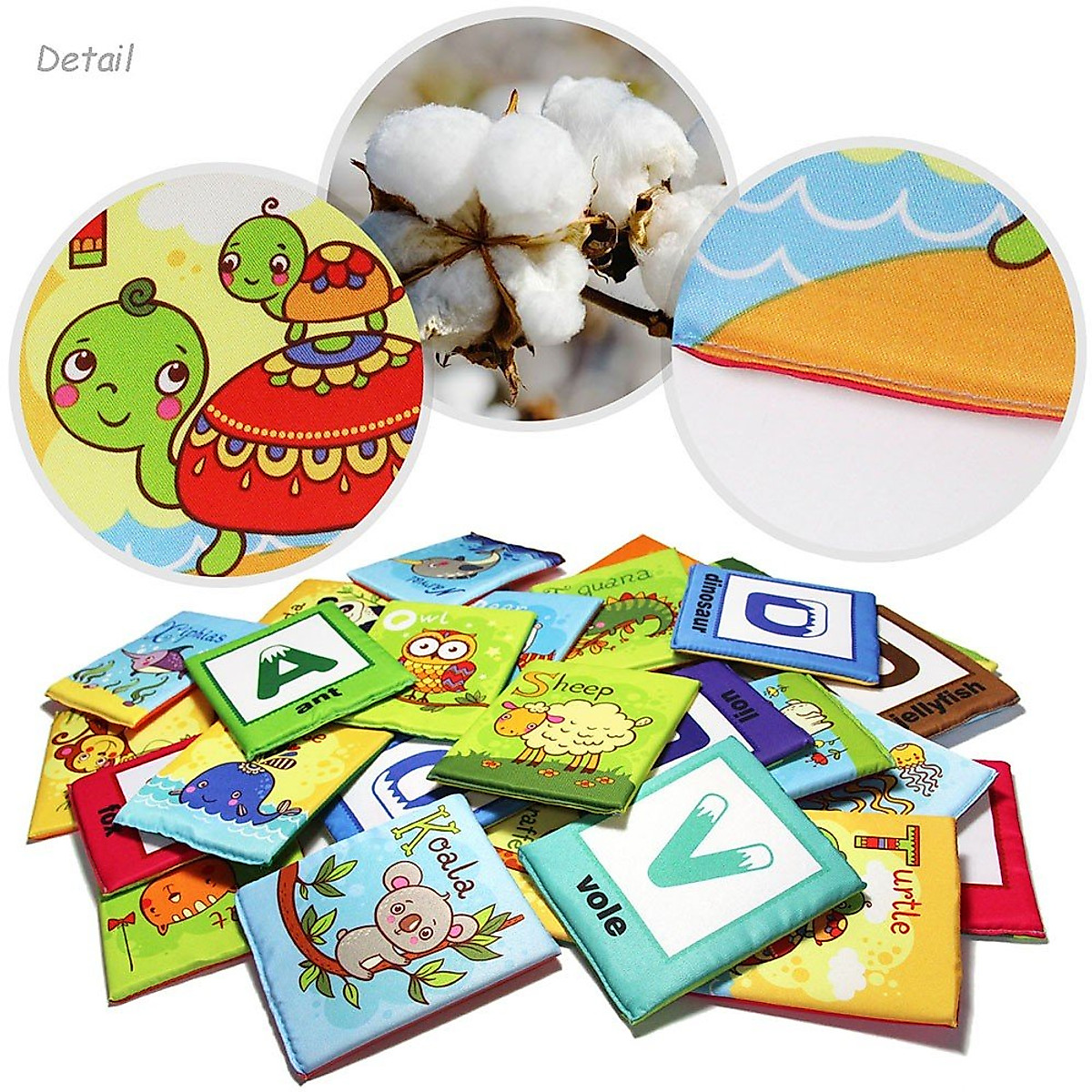TEYTOY Baby Toy Zoo Series 26pcs Soft Alphabet Cards with Cloth Bag for Over 0 Years