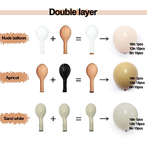 Double Stuffed White And Beige Balloons Garland Blush Ivory Apricot Balloons Cream White Sand Balloons Arch Kit For Boho Party Baby Shower Netural Gender Reveal Birthday Baptism Decorations