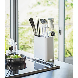 Yamazaki Home Kitchen Countertop Holder|Utensil Stand, One Size, White