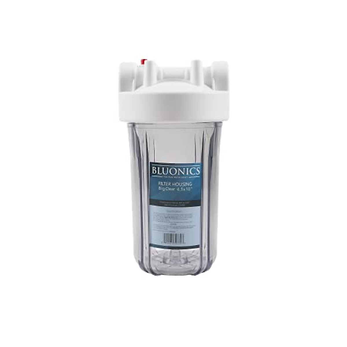 Bluonics 4.5 x 10" Whole House Water Filter GAC Carbon with Clear Transparent HOUSING
