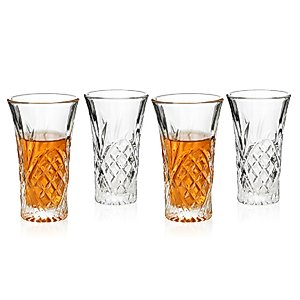 BCnmviku 4Pack Shot Glasses 65ML/2.2OZ Tequila Glasses Heavy Base Cordial Glasses