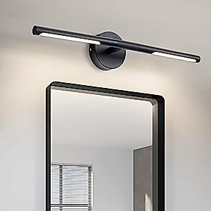 LINSEEDS Matte Black Bathroom Light Fixtures Over Mirror, 23.6 Inch 360° Rotatable Led Vanity Light Bar, Sconces Wall Lighting, 4000K Led Bathroom Lights, Modern Bathroom Vanity Lights Above Mirror