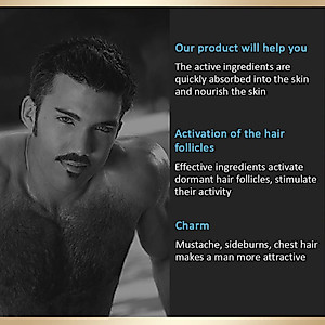 AICHUN BEAUTY Beard Grow Oil | Facial Hair Supplement |Thicker Beard Care|Mens Hair Growth Vitamins 30ml/1.01oz