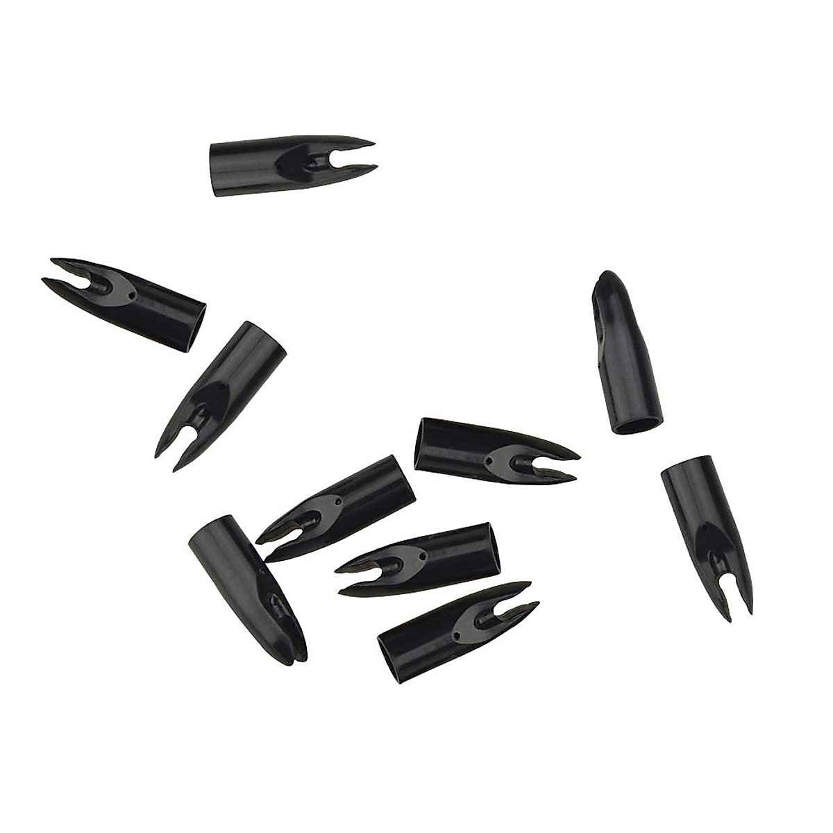 SHARROW 50pcs Archery Arrow Nocks Hunting for 7mm Arrows Shaft (Black)