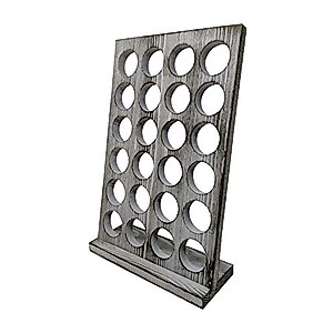 Gianna's Home Rustic Farmhouse Country Distressed Wood Coffee Pod Holder For K-Cups, 24 Capacity (Rustic White)