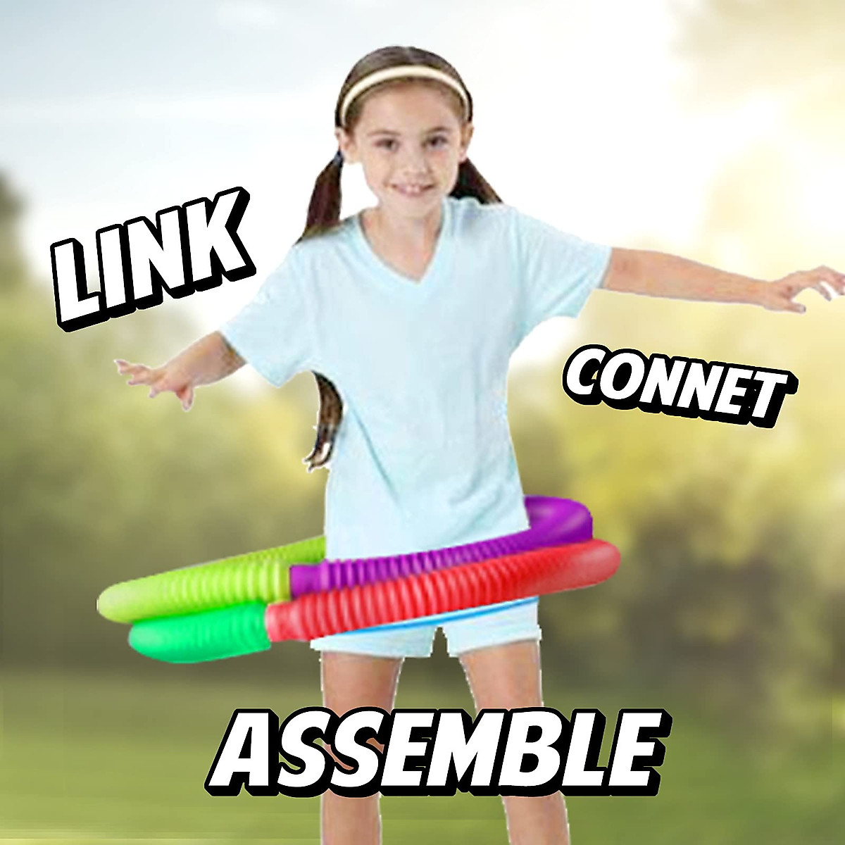 Pop Multi-Color XL Stretch Tubes Sensory Toy for Toddler Kids Learning Toys - 4 Pack