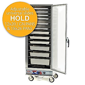 METRO C5E9-CFC-U C5 E-Series Holding/Proofing Cabinet, Full Height, Full Length Clear Door, Universal Wire Slides, 120V, 60Hz, 2000W