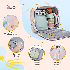 TOURIT Lunch Bag for kids Bundle with 2 Ice Packs