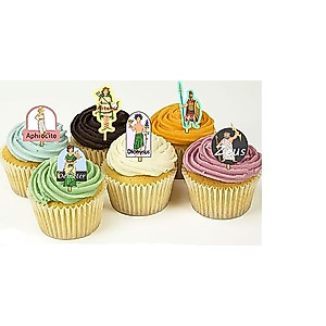 12 Greek Gods Party Cupcake Toppers Food picks