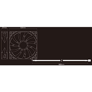 Kaze Flex 120 High Air Flow PC Case Fan, Fluid Dynamic Bearing,120mm x 25mm (PWN 4-pin, 1200RPM)