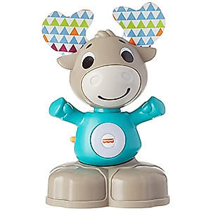 Fisher-Price Linkimals Nathan The Elk Interactive Baby Toy, Sounds and Lights, French Version, 9+ Months and Above, GJB20