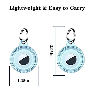 TEAMOLA Airtag Holder, 5Pcs Silicone Waterproof Full Body Protective Case Airtag Keychain Air Tag Case Holder for Kids, Dog, Pet, Backpack - Anti-Scratch - Shockproof - Anti-Loss Airtag Accessories