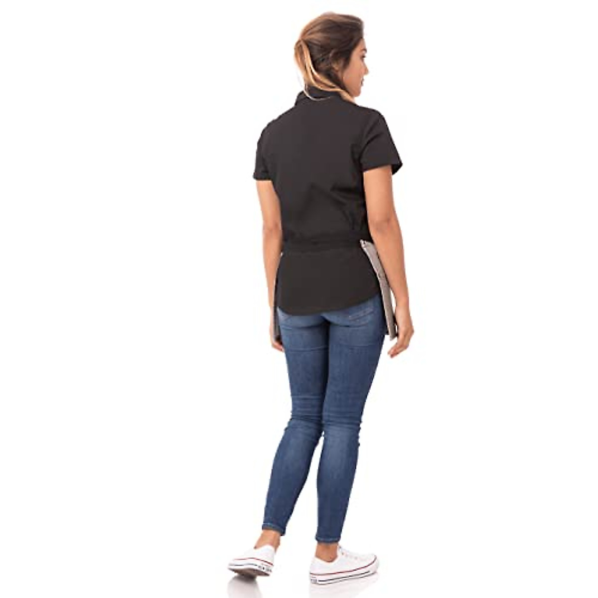 Chef Works Unisex Portland Waitress Apron, Black, One Size