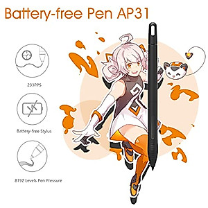 GAOMON M10K 10 x 6.25 Inches Graphic Drawing Tablet with 8192 Levels Battery-Free Stylus and 10 Customizable Hot-Keys for Digital Drawing & OSU & Online Teaching-for Mac&Windows