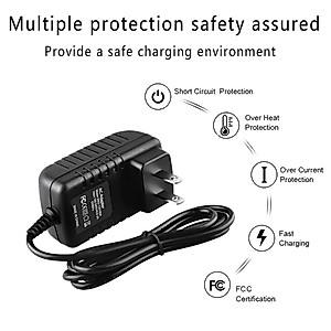 XFXMTJJ Replacement Charger 6V 2A AC/DC Adapter Compatible with ProForm Elliptical: 390E, 590E, 380F & 785F Power Cord