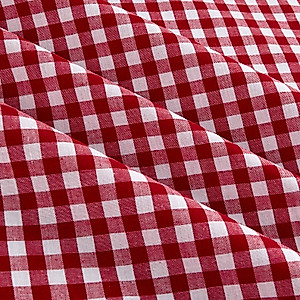 Richcheck 60" Gingham Check 1/4" Red, Fabric by the Yard