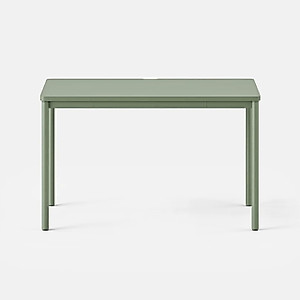 Branch Daily Desk - Functional at Home Office Desk with Effortless Assembly, Timeless Design, Rounded Corners, and Built-in Cable Notch - 48” W x 28.5” H x 24” D - Sage Work Table