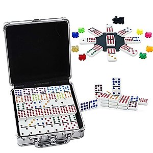 ESSAJOY Mexican Train Dominoes Set Dominoes Set for Adults Double 12 Dominoes 91 Tiles Dominoes Set (Mexican Train Dominoes Set) (Mexican Train Dominoes)