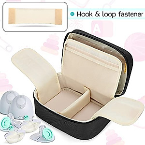 BAFASO Wearable Breast Pump Bag Compatible with Willow and Elvie Breast Pump, Case for Wearable Breast Pump and Extra Parts (Patent Pending), Black