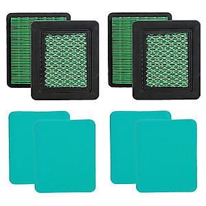 HIFROM (Pakc of 4 Air Filter Element Pre-Filter Cleaner Compatible with Honda EU3000 EB3000 EB3000CK1 EM2500C EU3000iS1 Engine Lawn Mower repalce 17211-ZS9-A02 17218-ZS9-A00