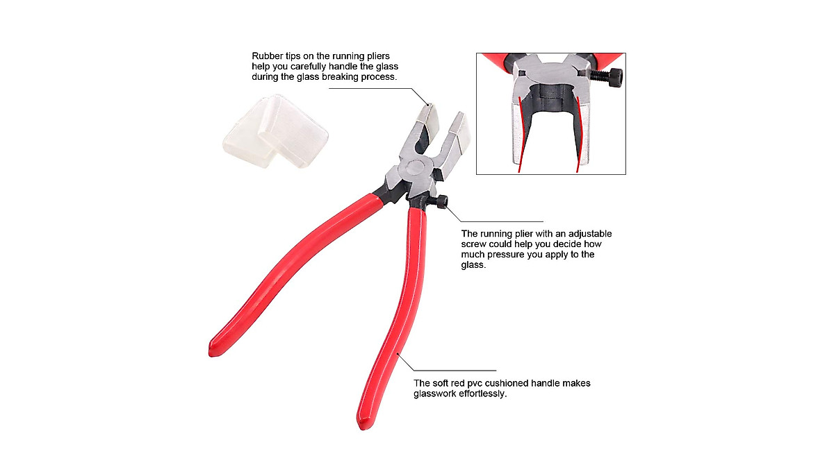 Swpeet Heavy Duty Key Fob Pliers Tool, Metal Glass Running Pliers with ...