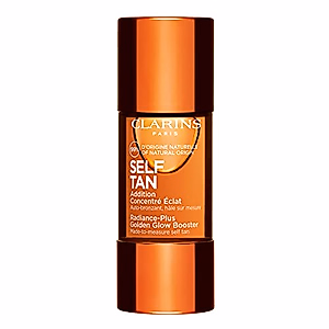 Clarins Self Tanning Face Booster | Self Tanning Drops For Face To Mix With Moisturizer | Natural, Long-Lasting, Streak-Free, Buildable Tan | Hydrates | Non-Staining | 99% Natural Ingredients | 0.5 Oz