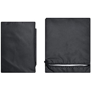 boyspringg Square Patio Heater Cover Stand up Outdoor Standing Glass Tube Heater Cover Pyramid Torch Heater Covers 420D Waterproof Polyester 220 x 60 x 53 cm Sun UV Protector Durable Black