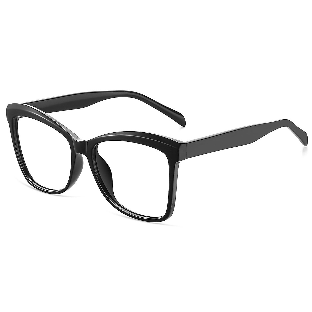 MEETSUN Oversized Cat Eye Blue Light Blocking Glasses Women Trendy Big Frame Computer Eyewear Cateye Black