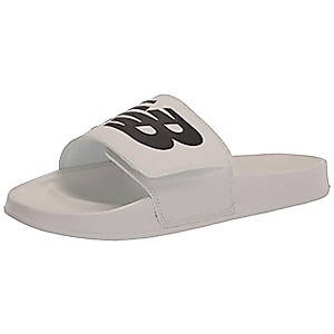 New Balance Unisex DynaSoft 200 V2 Adjustable Slide Sandal, White/Black, 6.5 XX-Wide US Women