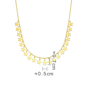 CHOW SANG SANG 999 24K Solid Gold Price-by-Weight 4.11g Gold Stars Aesthetic Statement Necklace for Women 93742N | 18.5 Inches, (47 CM)