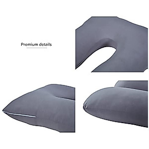Bedbee Pregnancy Pillow for Sleeping, U Shaped Maternity Pillow with Microfiber Removable Cover, Support Back, Hips, Legs, Belly for Pregnant Women Sleeping