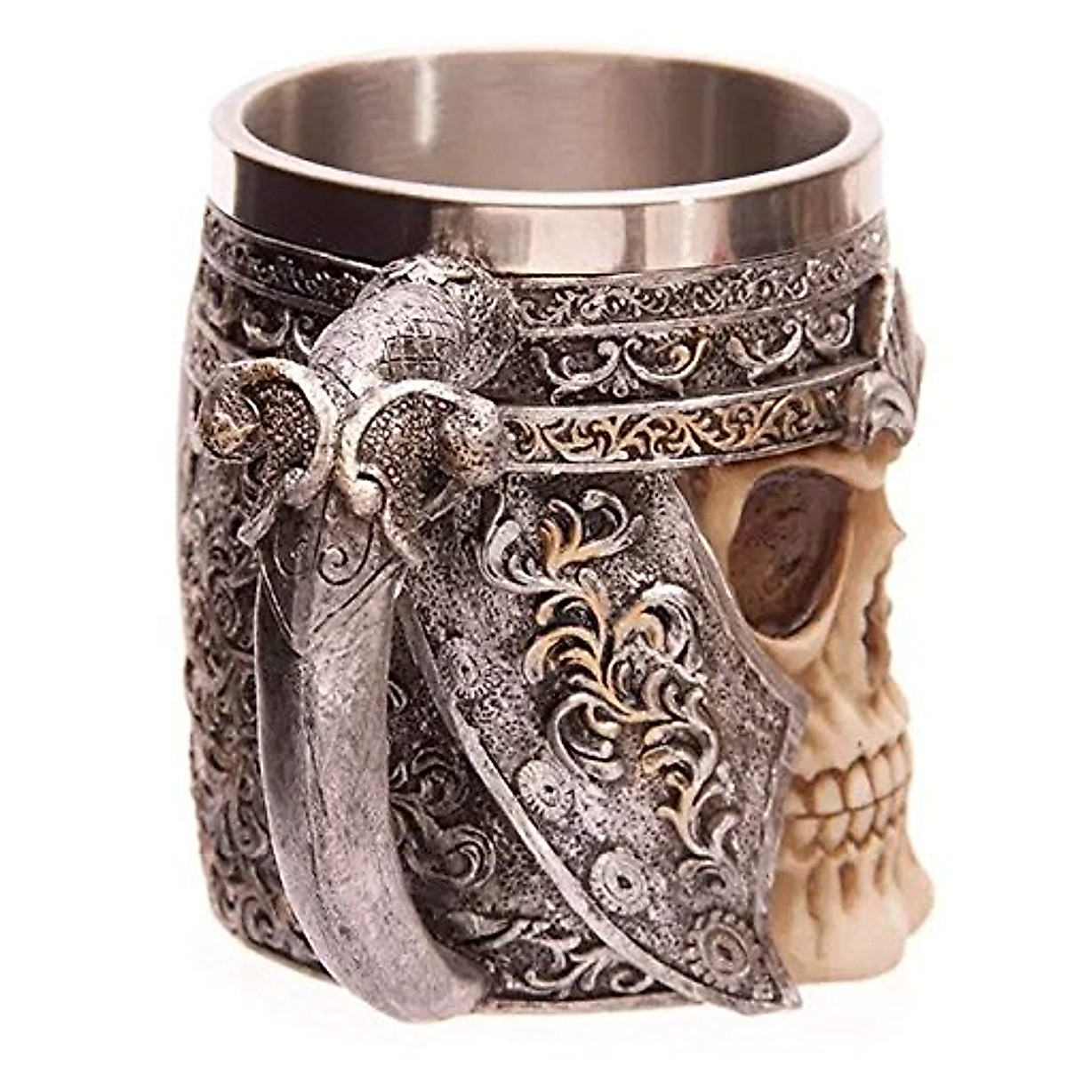 EightHD Stainless Steel Skull Mug 3D Design Cup