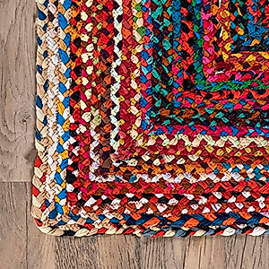 nuLOOM Tammara Bohemian Hand Braided Area Rug, 2' x 3', Multi