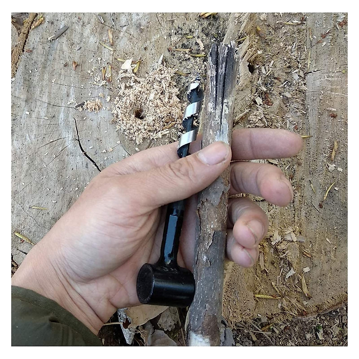 SYHML-SHOP Multipurpose Manual Survival Drill Bit,Scotch Eye Wood Auger Drill Bit for Bushcraft and Camping 7/10/20/25mm (Size : 10mm)