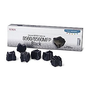 Xerox Genuine Solid Ink Black, Phaser 8560/8560MFP (6 Sticks) 108R00727