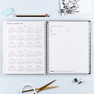 Blue Sky 2023 Weekly and Monthly Planner, January - December, 8.5" x 11", Clear Pocket Cover, Wirebound, Baccara Dark (142082)