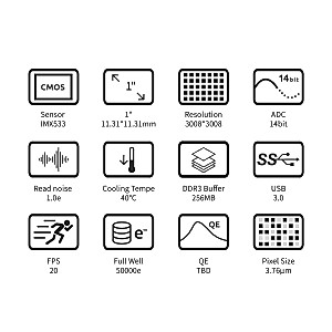 ZWO ASI533MC-P CMOS Color Cooled Astronomy Camera # ASI533MC-P